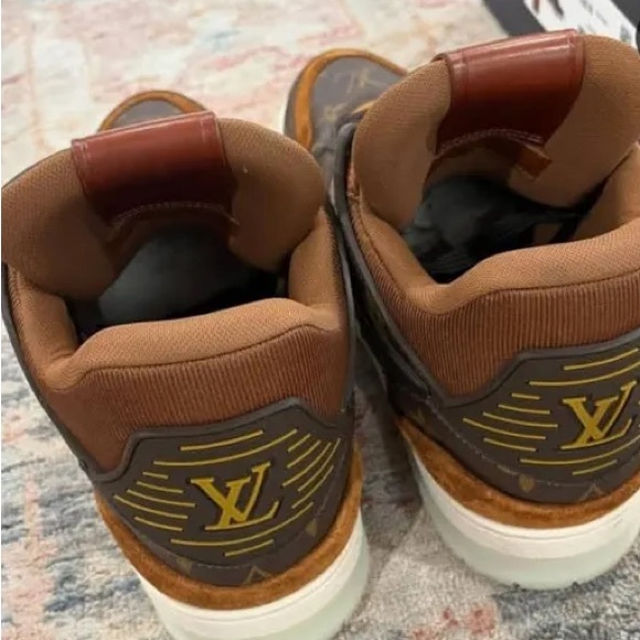Louis Vuitton | Shoes | Louis Vuitton Monogram Brown Sneakers | Poshmark